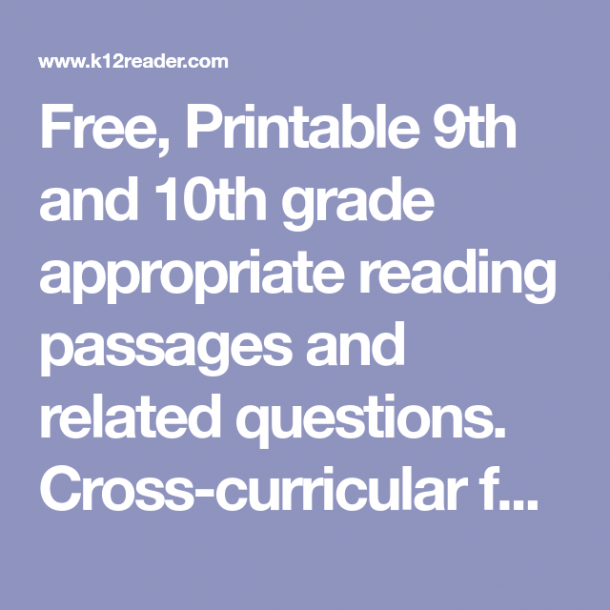 9th Grade Reading Comprehension Printable Worksheets 9th Grade Reading Comprehension Printable Worksheets